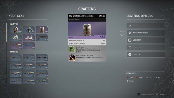 Crafting | Outriders Wiki