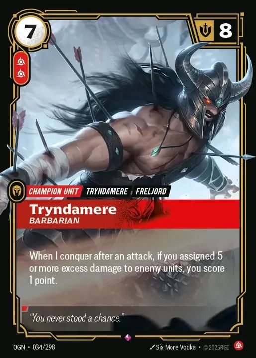 OGN-034 Tryndamere Barbarian | Riftbound: League of Legends TCG Wiki