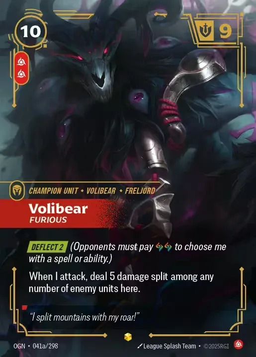 OGN-041a Volibear Furious | Riftbound: League of Legends TCG Wiki