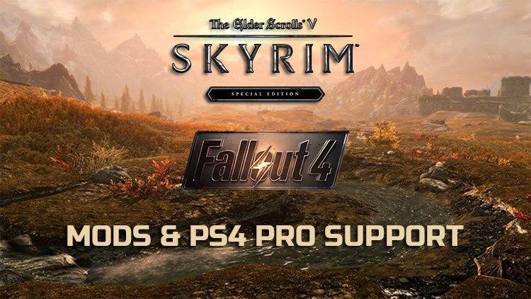 Mods and 4K Support Coming to Skyrim & Fallout 4 On PS4
