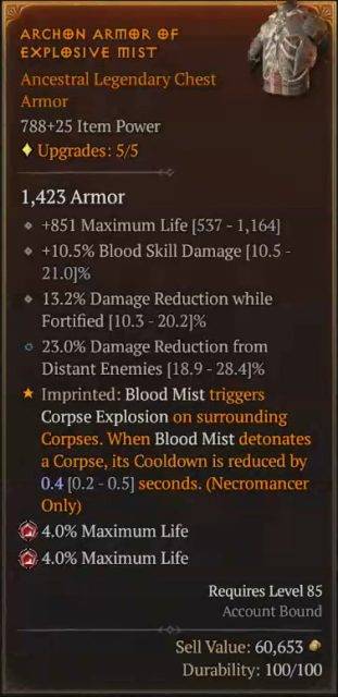Diablo 4 Blood Necromancer Build - Fate Lancer (LvL 70+)
