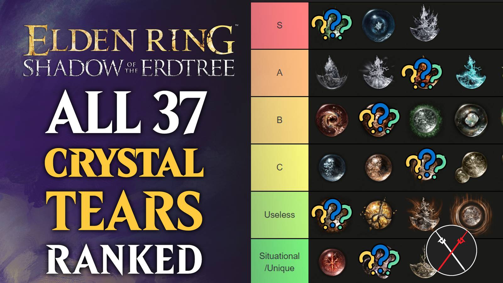 Ranking ALL 37 Crystal Tears in Elden Ring - Crystal Tears Tier List