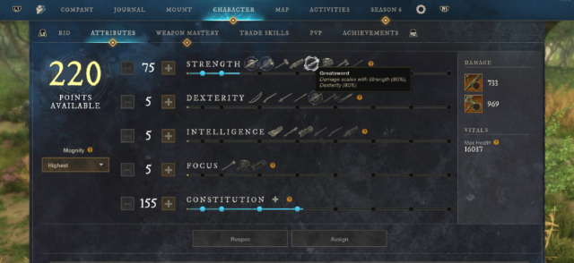 greatsword dnd stats