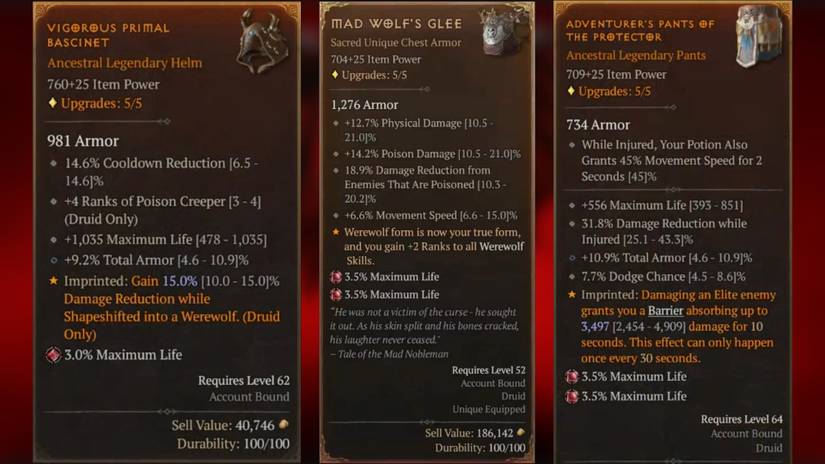 Diablo 4 Werewolf Druid Build - Dire Wolf