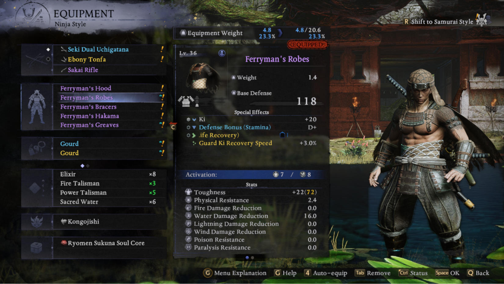 Nioh 3 Samurai Dual Swords Build - Flowing Flame
