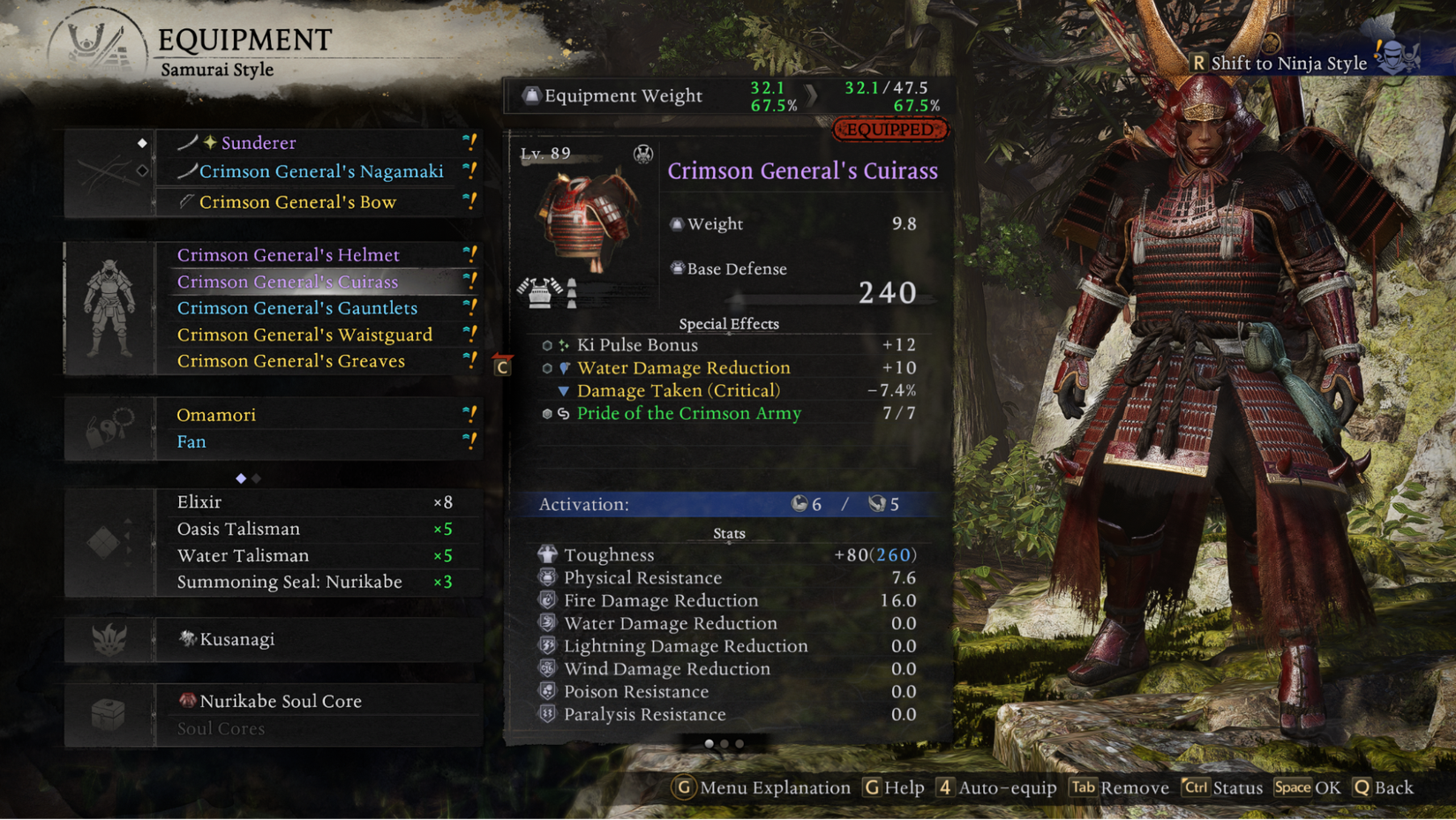 Nioh 3 Samurai Odachi Build - The Crimson General (Beginner Build)