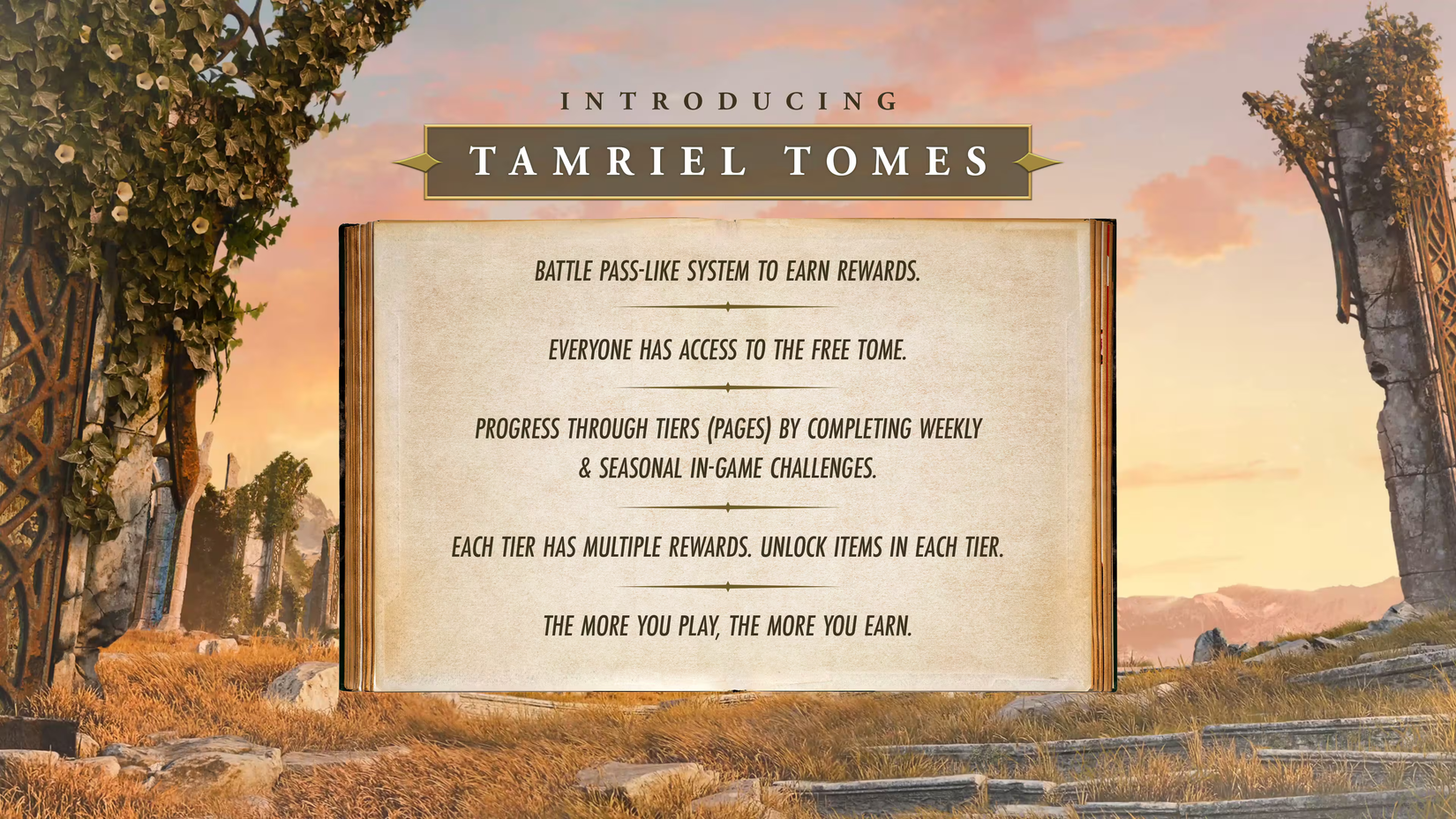 ESO Tamriel Tome Dawn and Dusk Rewards Revealed for April 2 Season Zero ...